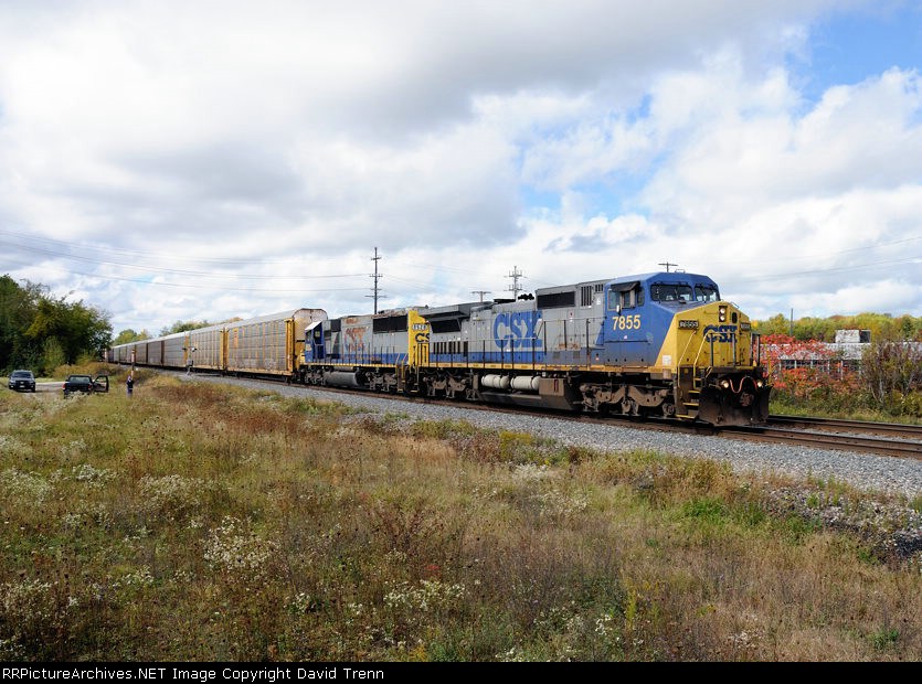 CSX 7855 leads Eastbound CSX Q264 at Whitney Rd